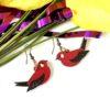 Aretes chipe rojo - Albor Arte Mx