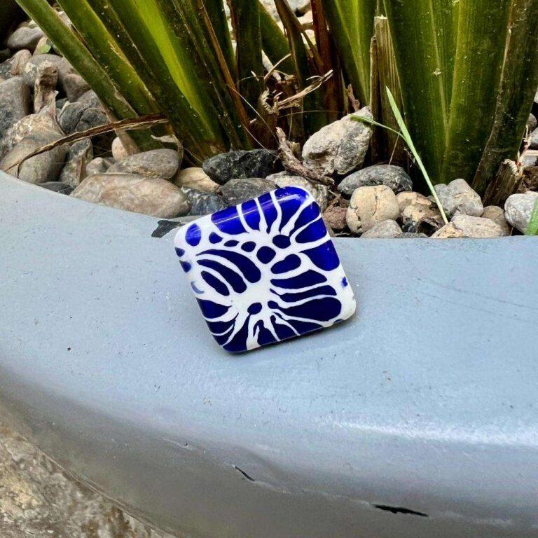 Anillo talavera cuadrado - Albor Arte Mx